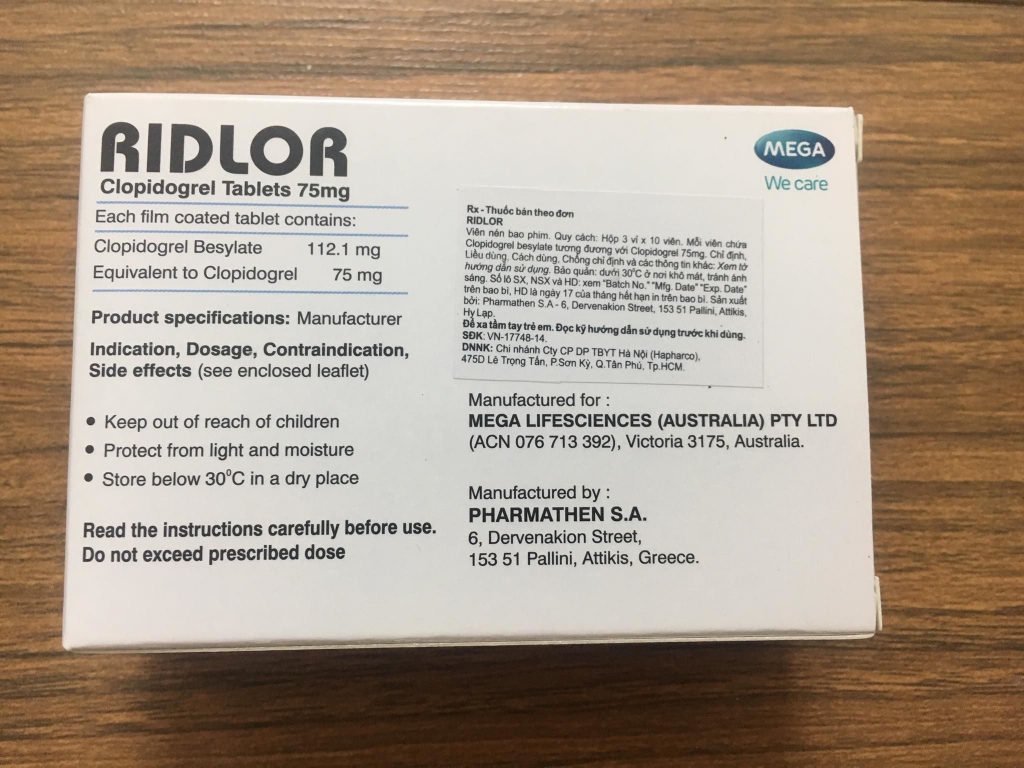Ridlor 75mg | nhathuocyentrang