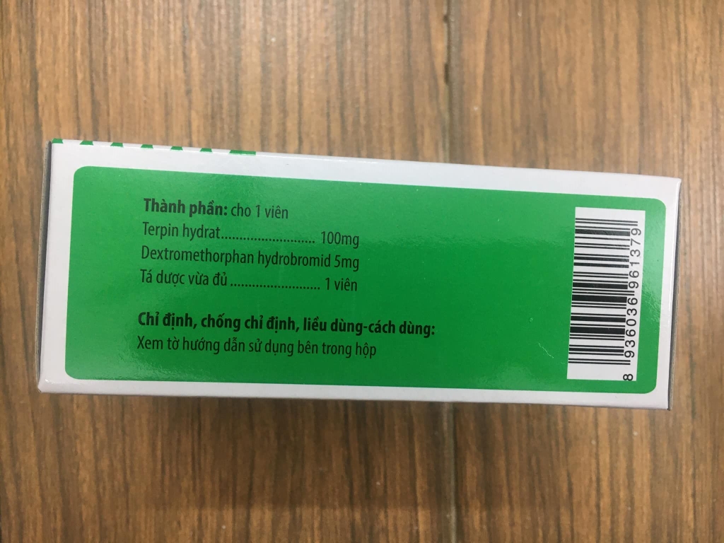 Terpin - Dextromethorphan | nhathuocyentrang