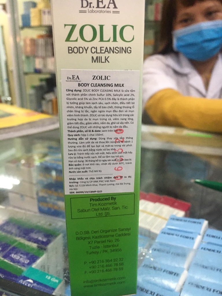 Sữa tắm Dr EA ZOLIC 150ml | nhathuocyentrang