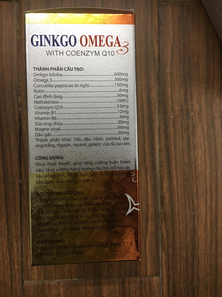 Ginkgo Omega 3 with coenzym Q10 | nhathuocyentrang