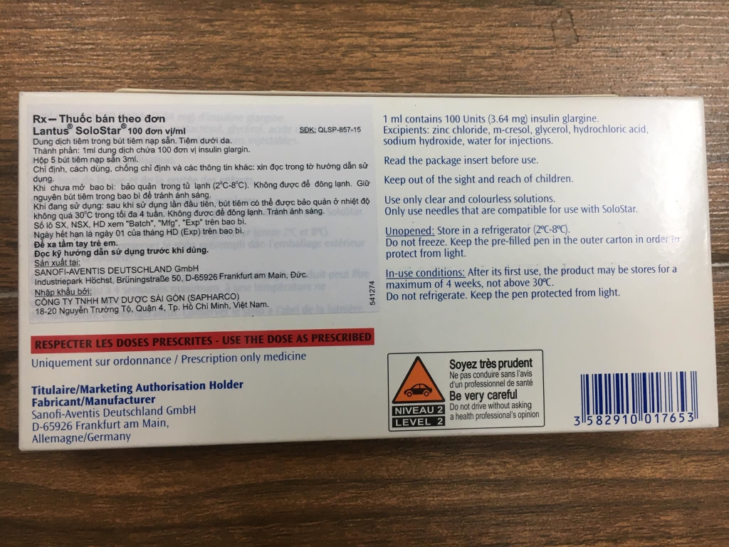 Lantus Solostar 100units/ml - 3ml/Tiểu Đường - Mỡ Máu/Thuốc tân dược ...