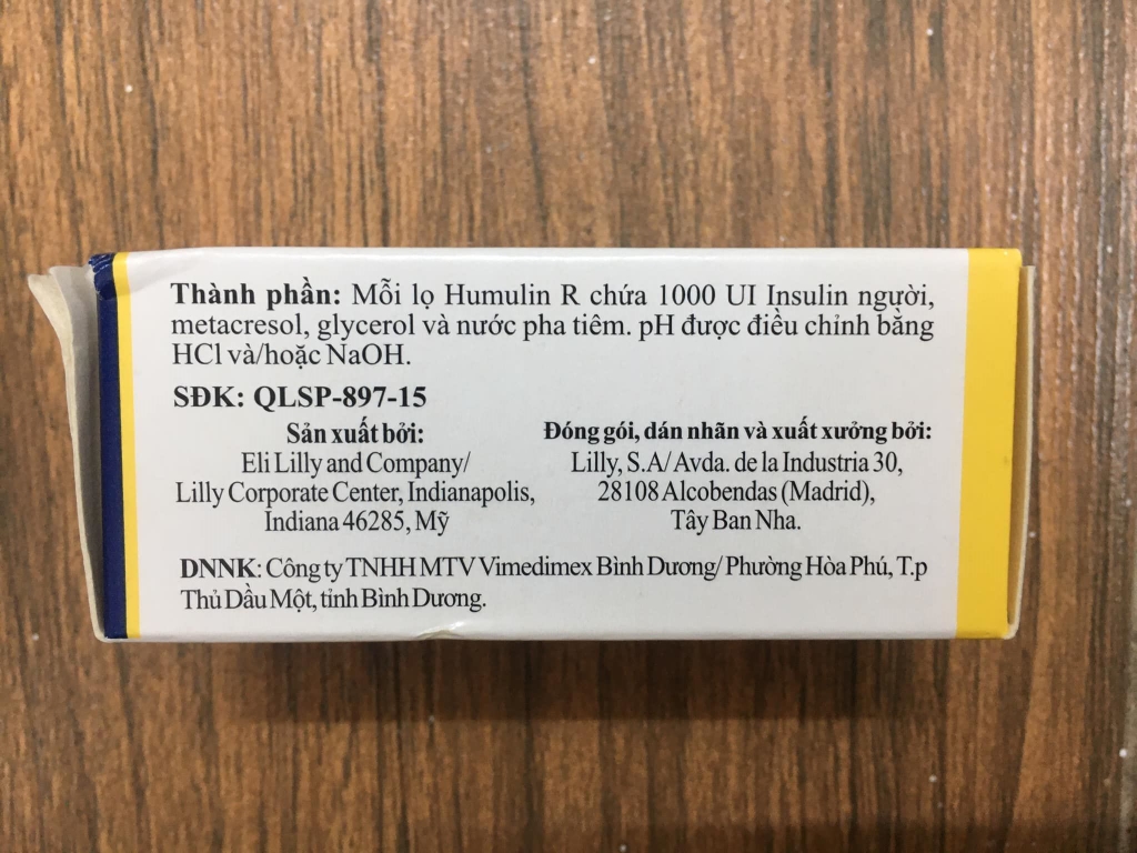 Humulin R 100IU/ml 10ml/Tiểu Đường - Mỡ Máu/Thuốc tân dược ...