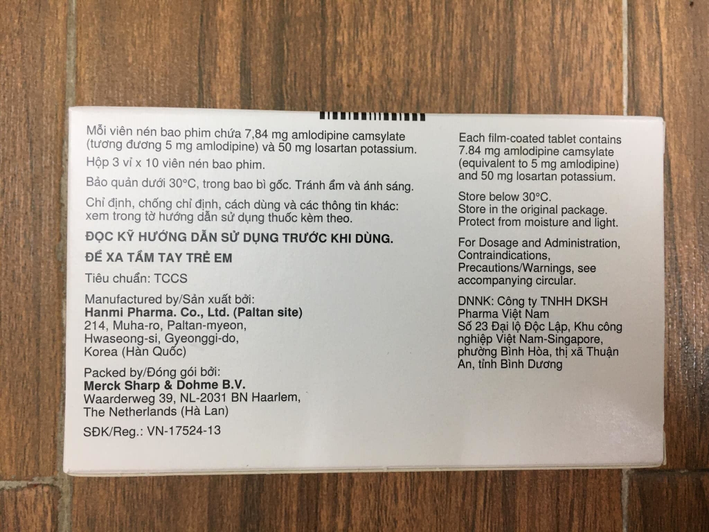 Cozaar XQ 5/50 mg/tim mạch/thuốc tân dược/nhathuocyentrang.com