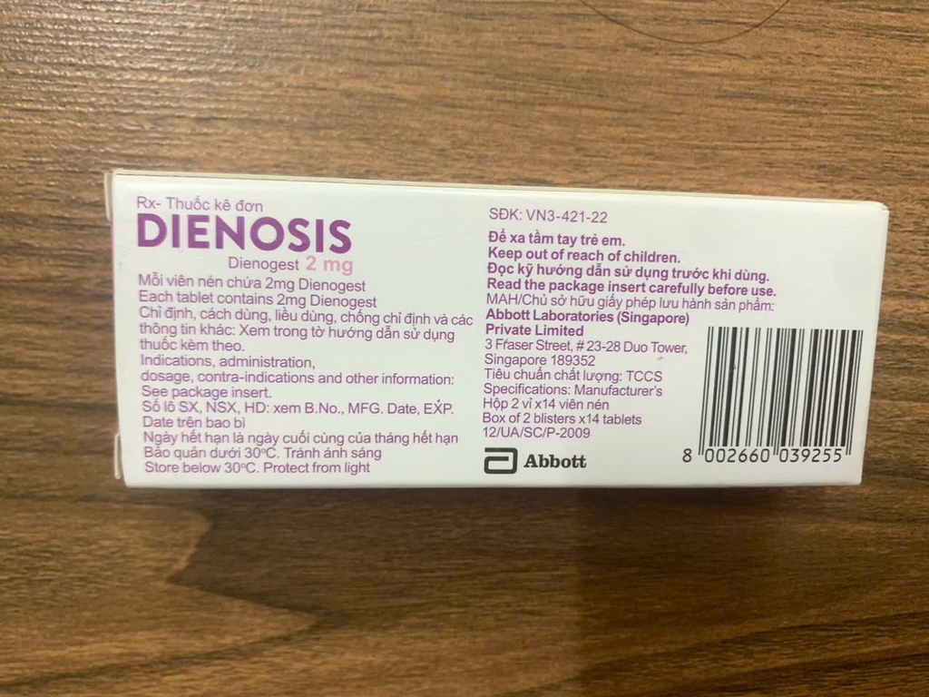 Dienosis 2mg | nhathuocyentrang