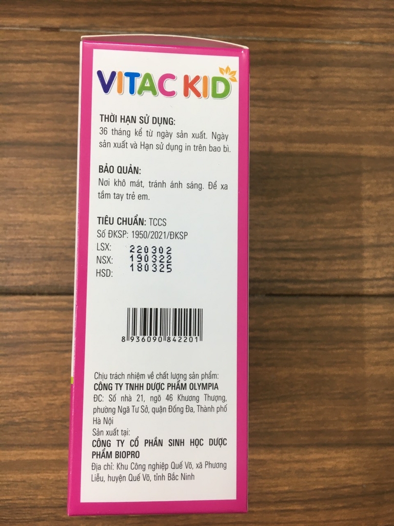 Vitac Kid | nhathuocyentrang