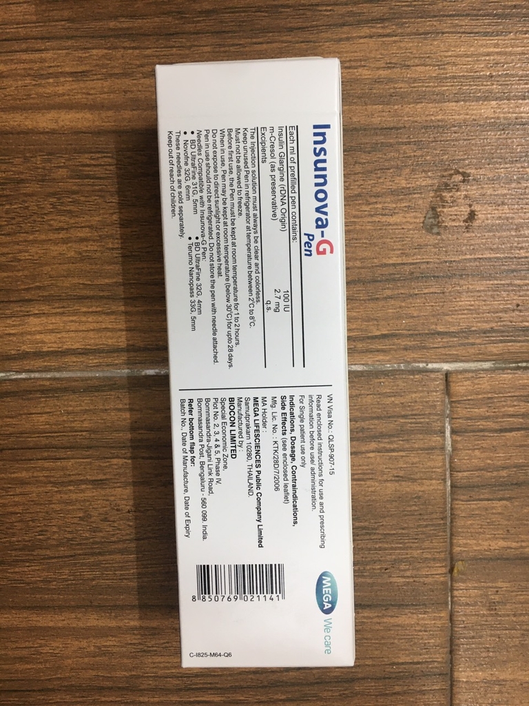 Bút tiêm tiểu đường Insunova G | nhathuocyentrang