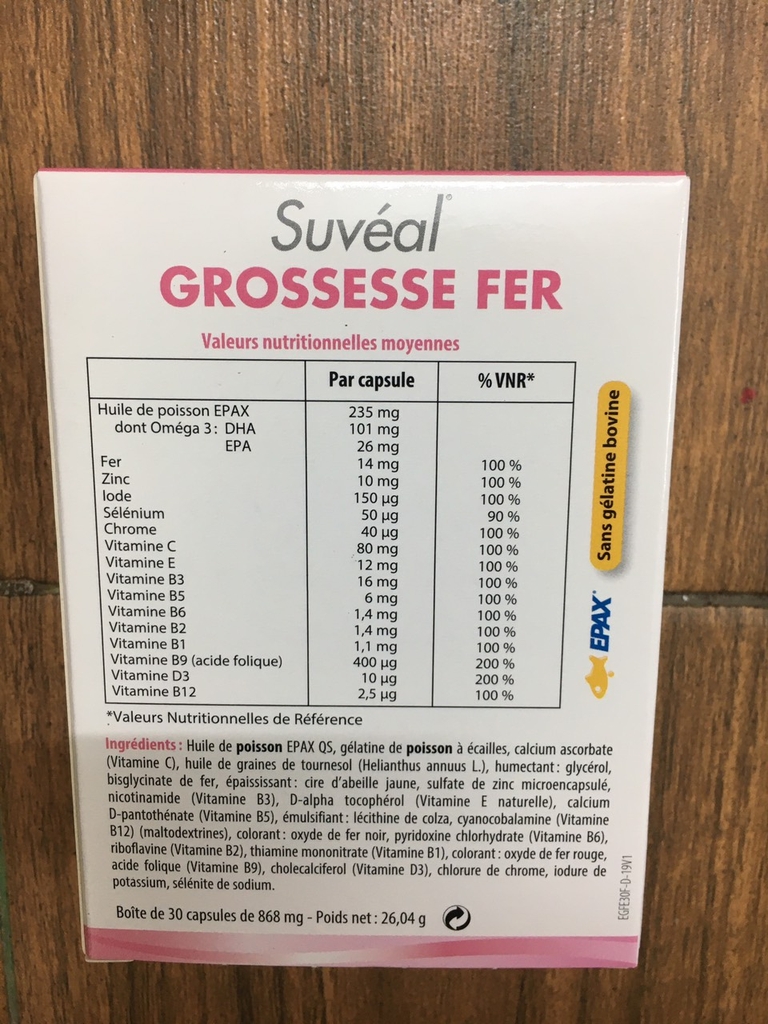 Suveal Grossesse Fer/mang thai-cho con bú/sản phẩm thảo dược-vitamin ...