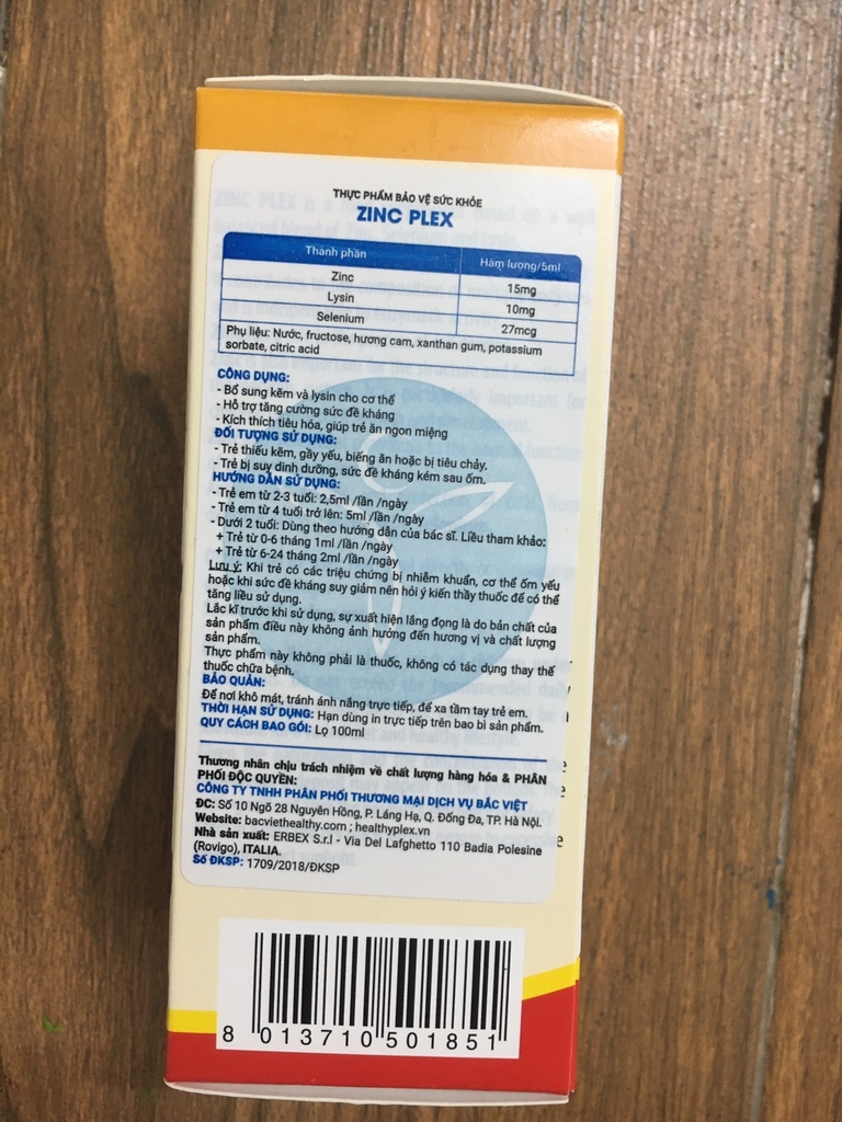 Zinc Plex | nhathuocyentrang