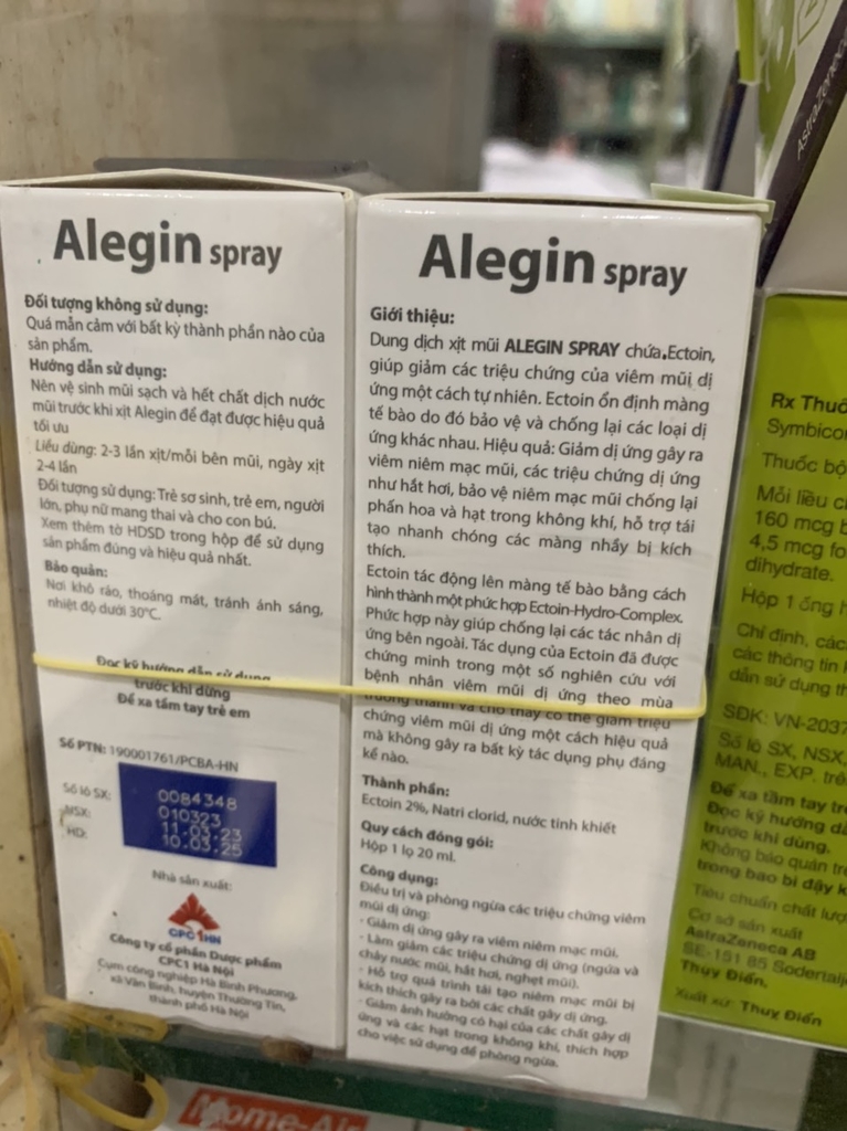 Alegin 20ml | nhathuocyentrang