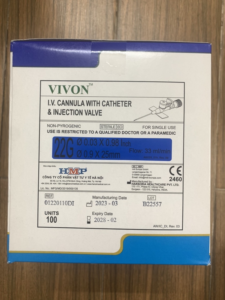 Kim luồn Vivon 22G | nhathuocyentrang