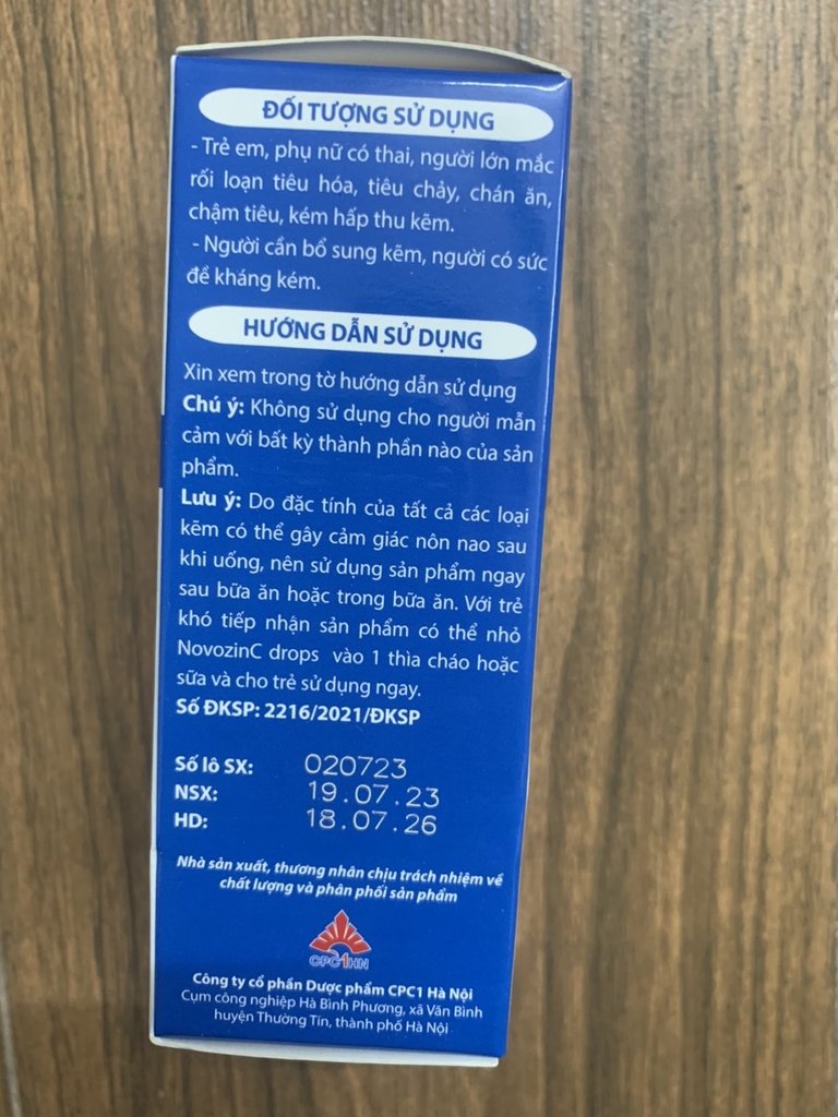 NovoZinc | nhathuocyentrang