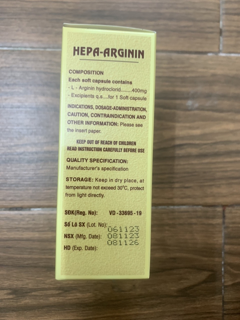 HEPA ARGININ HỘP 100 VIÊN | nhathuocyentrang