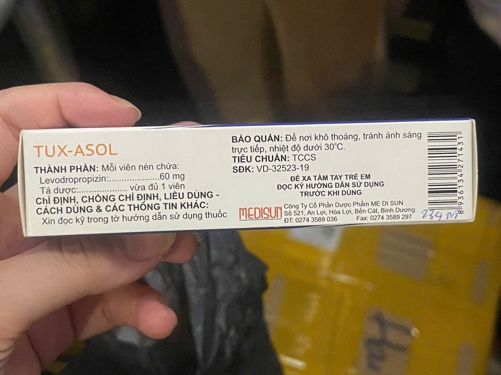 Tux-Asol 60mg | nhathuocyentrang