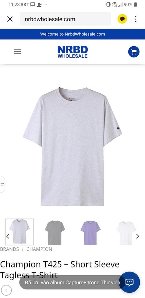 Champion Basic Tee with hand logo