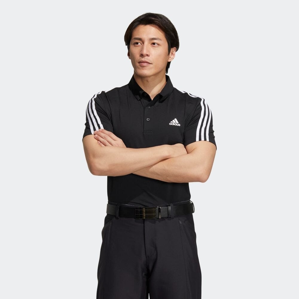 Áo Polo Adidas Golf Nam Chính Hãng - Returnable Golf 3-Stripes - Đen | JapanSport HG8269