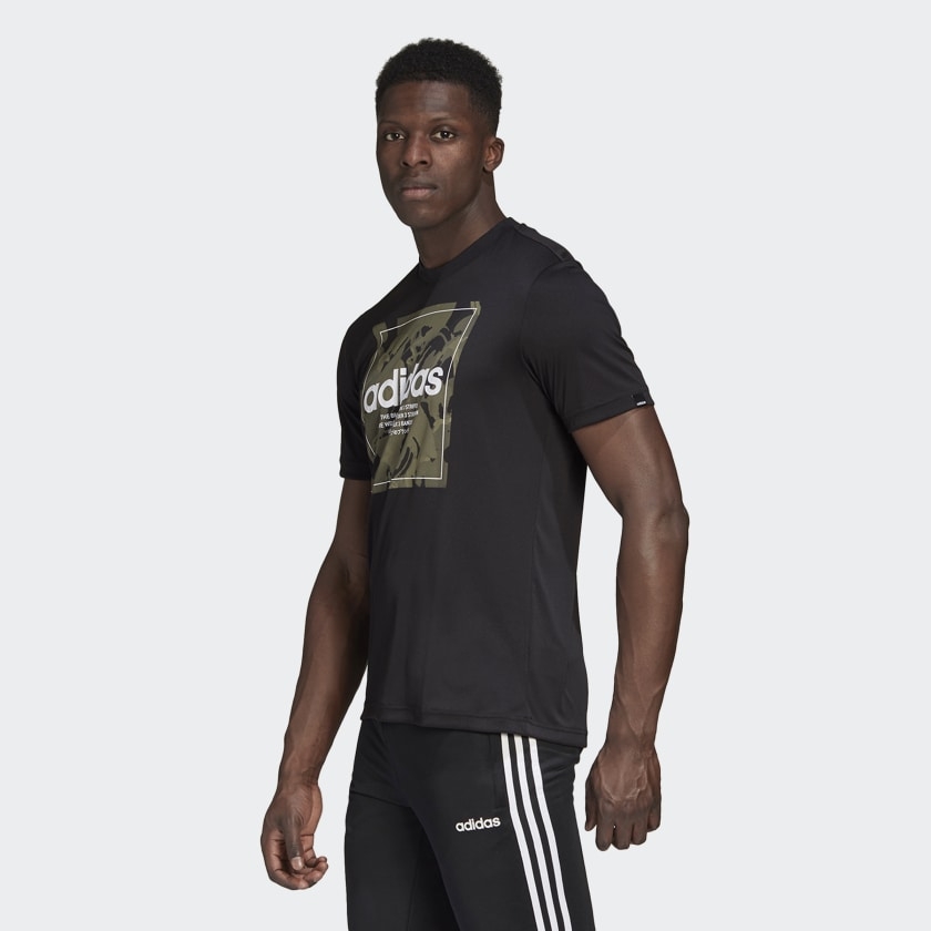 Áo adidas chính hãng - Camouflage Box Tee - Đen | Japansport GD5877