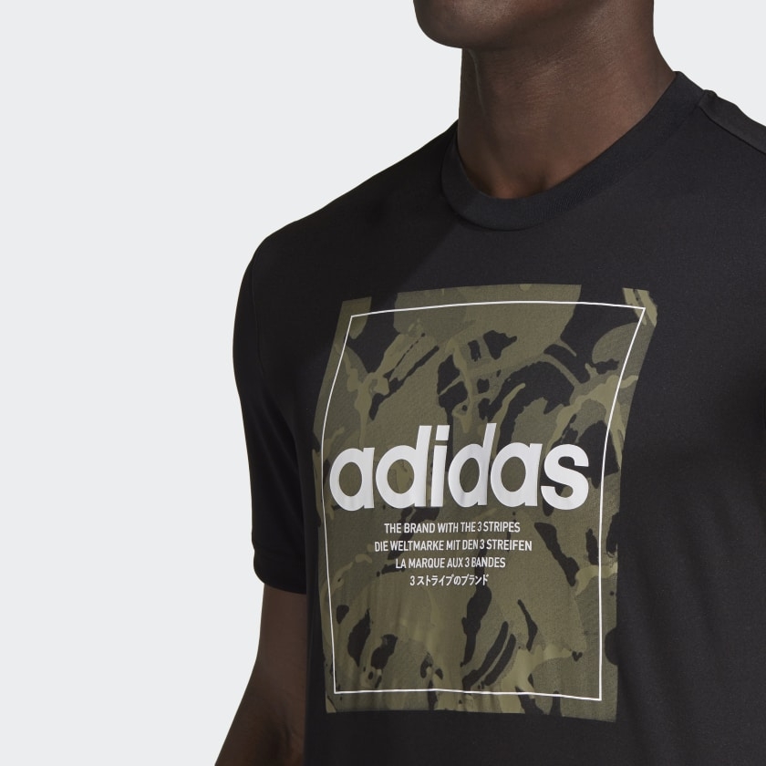Áo adidas chính hãng - Camouflage Box Tee - Đen | Japansport GD5877
