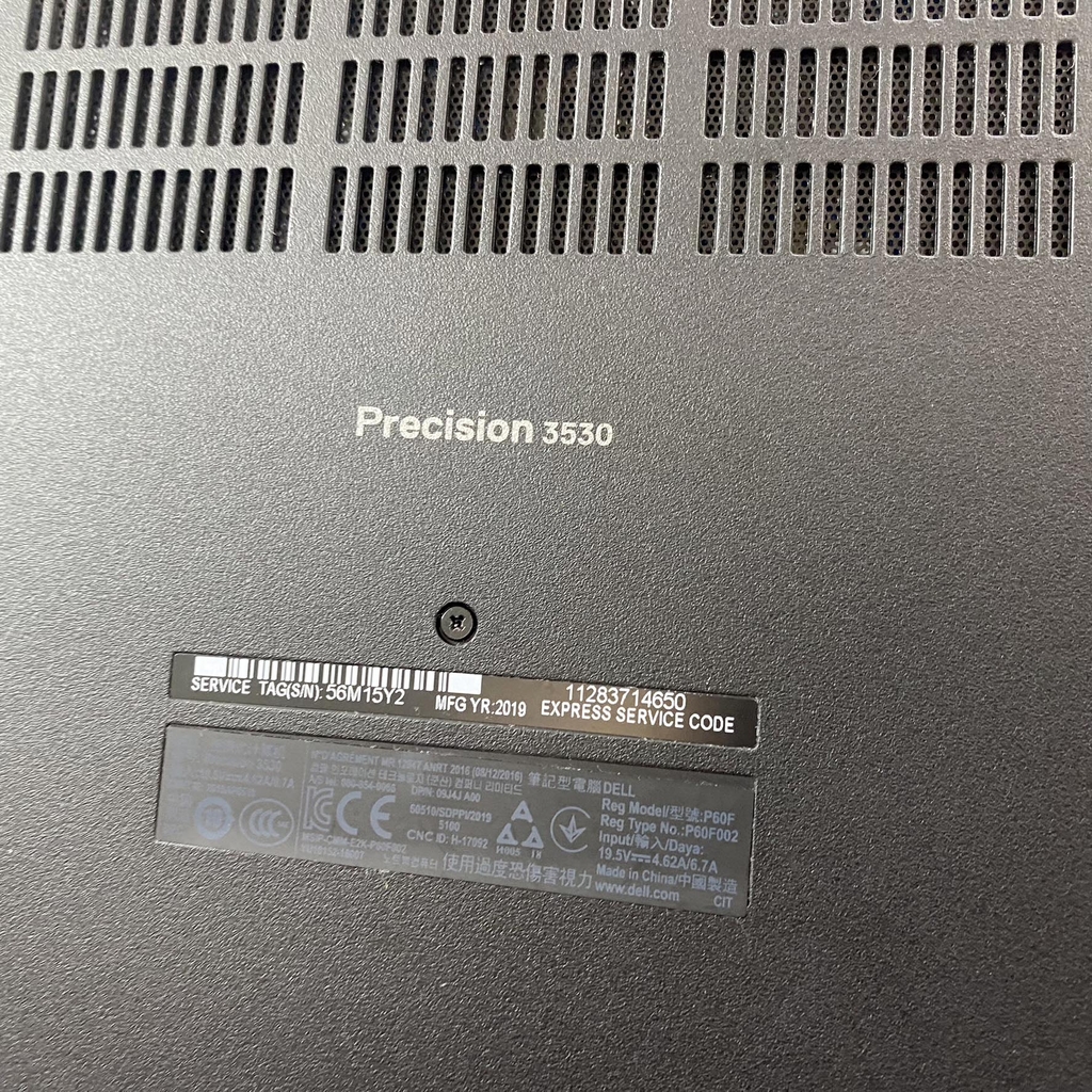 【Đã qua sử dụng】Dell Precision 3530 15 inch FHD TOUCH i7-8850H 2.6GHz ...