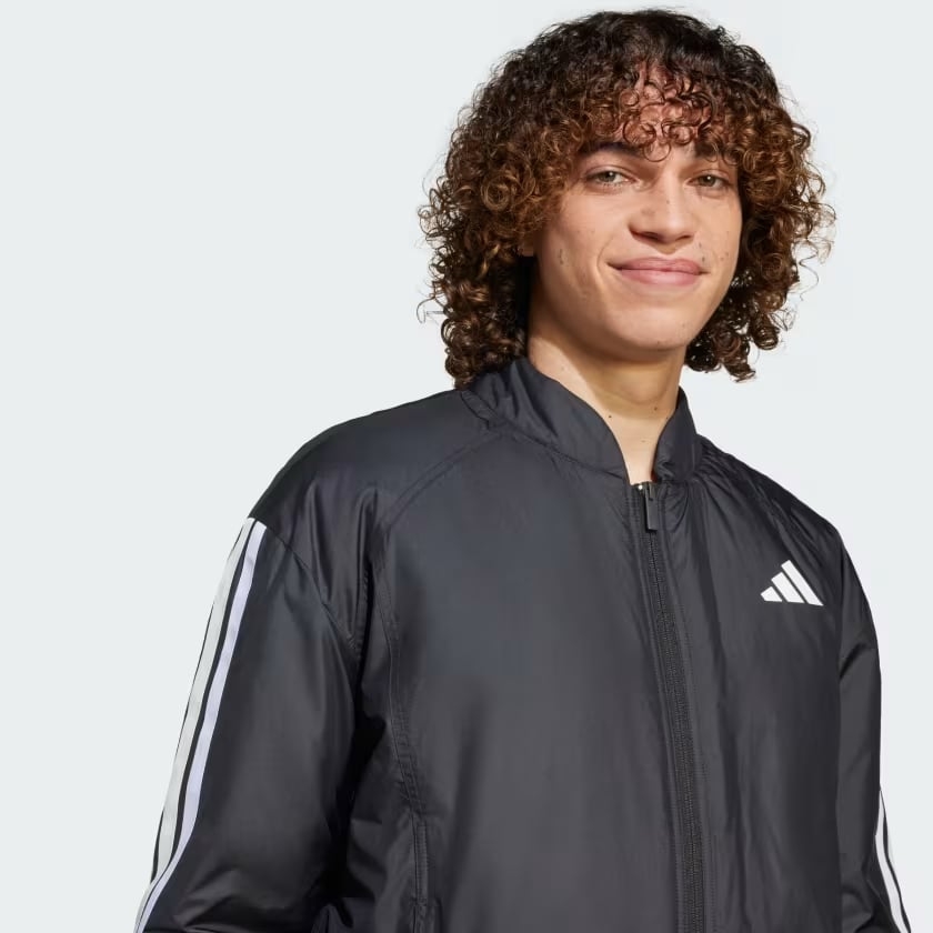 Áo Khoác Adidas Chính Hãng - Essentials 3-Stripes Insulated Bomber Jacket - Màu Đen | JapanSport ...
