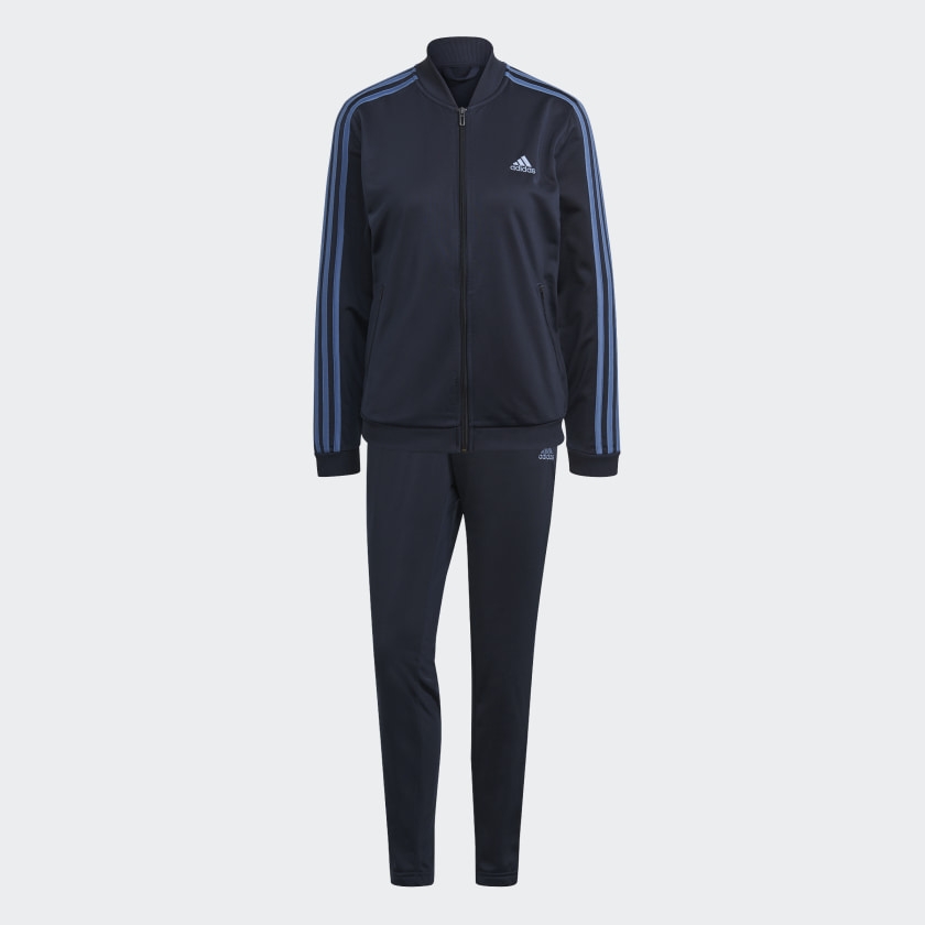 Bộ Thể Thao Adidas Chính Hãng - ESSENTIALS 3-STRIPES TRACK SUIT - Xanh ...
