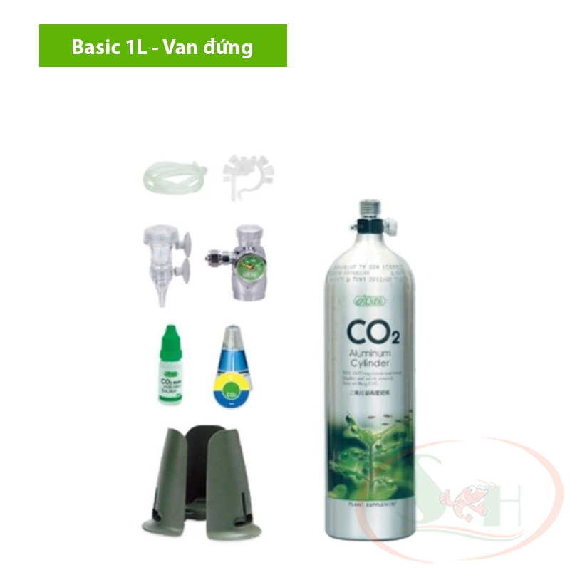 Bộ kit Ista Co2 Cylinder Set 1L combo test dây sủi co2 - Shrimp Home