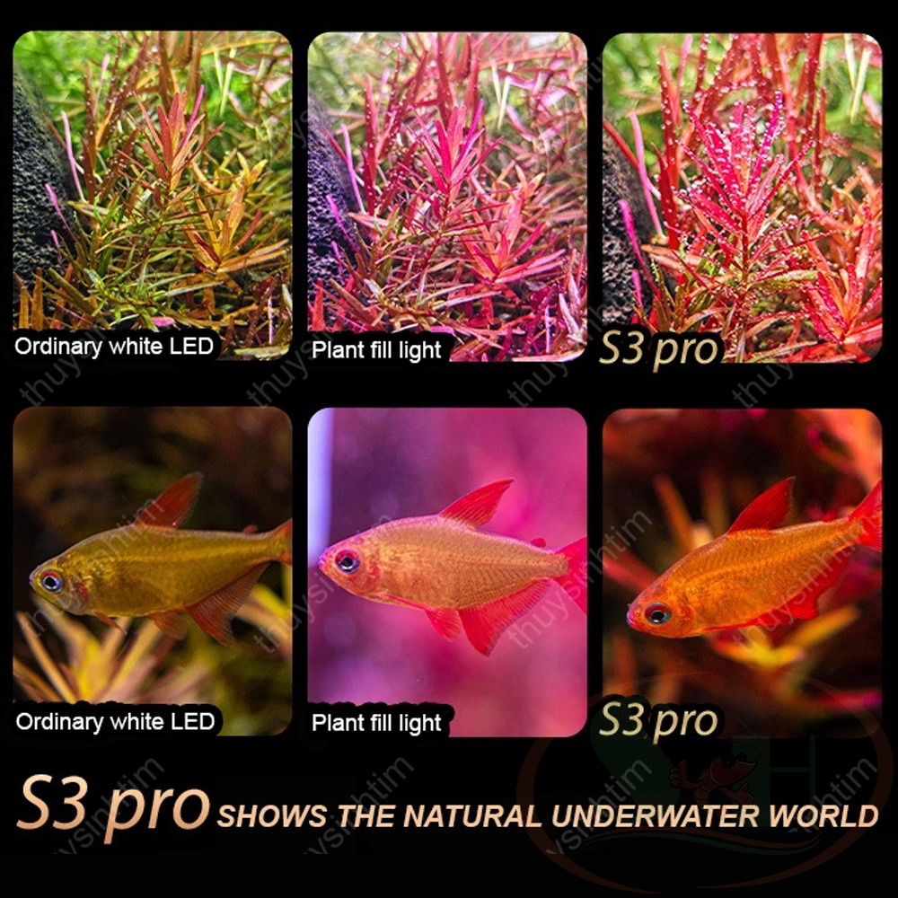 Đèn led Neo Helios Flat Nano S3 Plus Pro đỏ cây cá tép - Shrimp Home