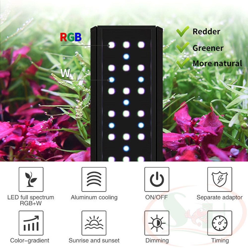 Đèn led Week Aqua New V series Ver.3 WRGB quang phổ cây - Shrimp Home