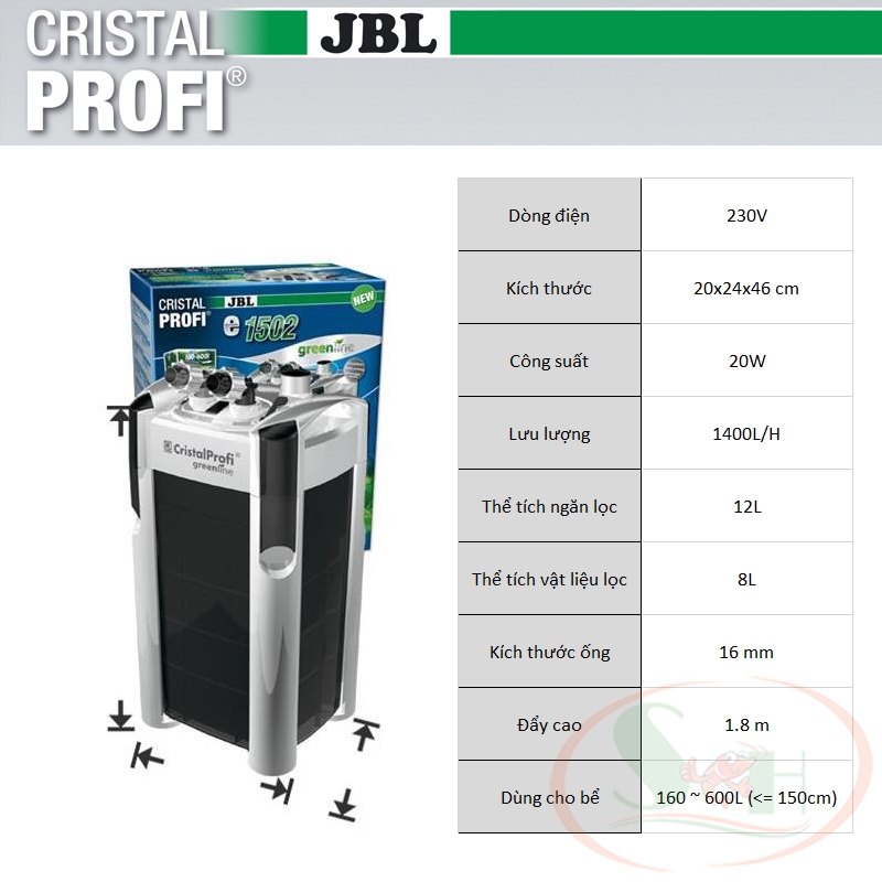 JBL CristalProfi Greenline Filter - Lọc thùng JBL e2 | Shrimp Home