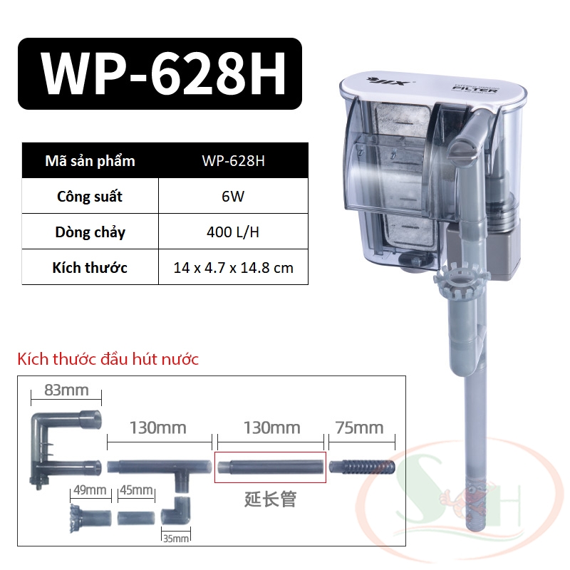 Lọc thác Sobo Slim Hanging Filter 618H, 628H, 638H mini - Shrimp Home