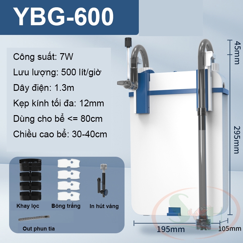 Lọc treo Sunsun YBG 300, 400, 500, 600 hút váng xoay - Shrimp Home