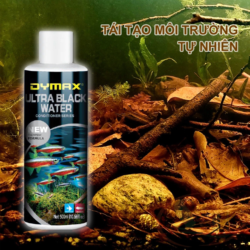 Nước đen Dymax Ultra Black Water dưỡng cá giảm stress - Shrimp Home