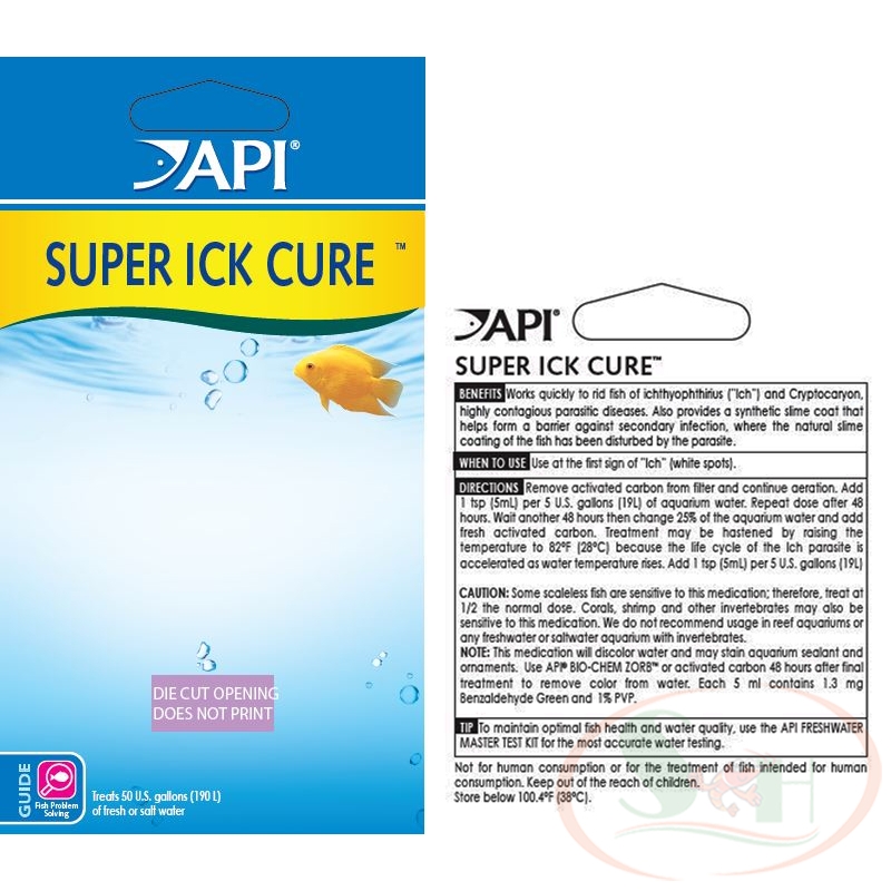Trị đốm trắng API Super Ick Cure xử lý nấm white spot - Shrimp Home