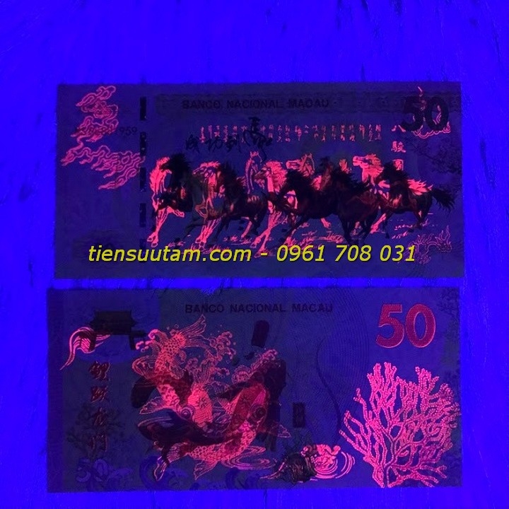 Tiền Lưu Niệm 50 Macao Mã Đáo Thành Công