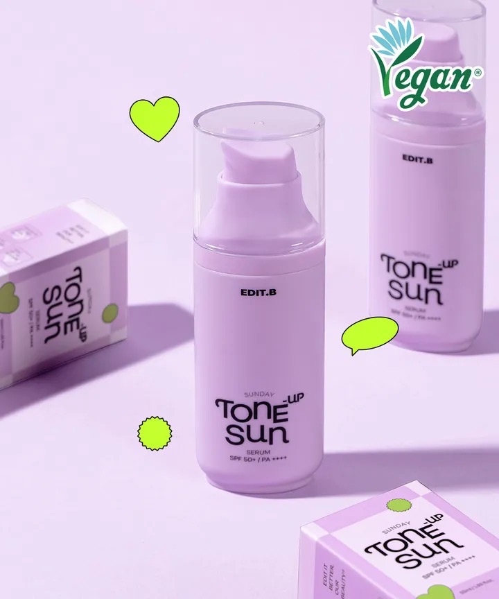 Kem chống nắng nâng tông da không bết dính Sunday Tone-up Sun Serum ...