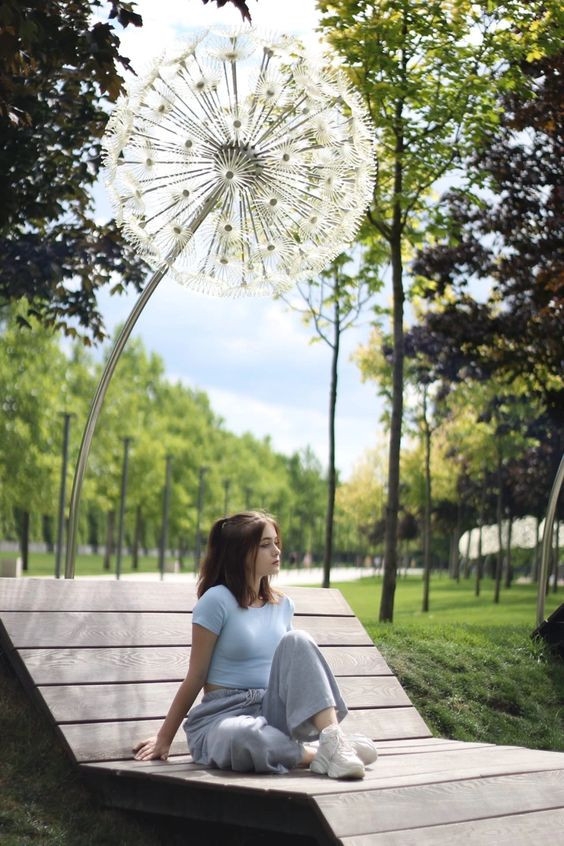 Đèn LED Bông hoa Bồ Công Anh Dandelion đường kính 1.5m, nhiều màu RGB ...