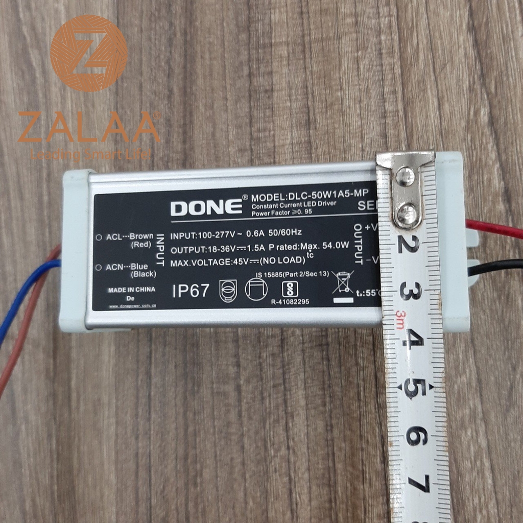 Nguồn Driver Led 50W DONE, Bảo hành 2 năm, ZDRIVER-D50MP ZALAA | ZALAA Lighting - Gia công đèn ...