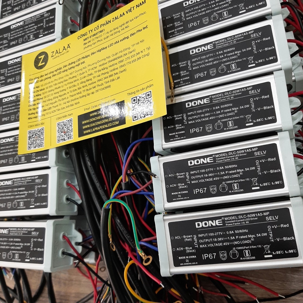 Nguồn Driver Led 50W DONE, Bảo hành 2 năm, ZDRIVER-D50MP ZALAA | ZALAA Lighting - Gia công đèn ...