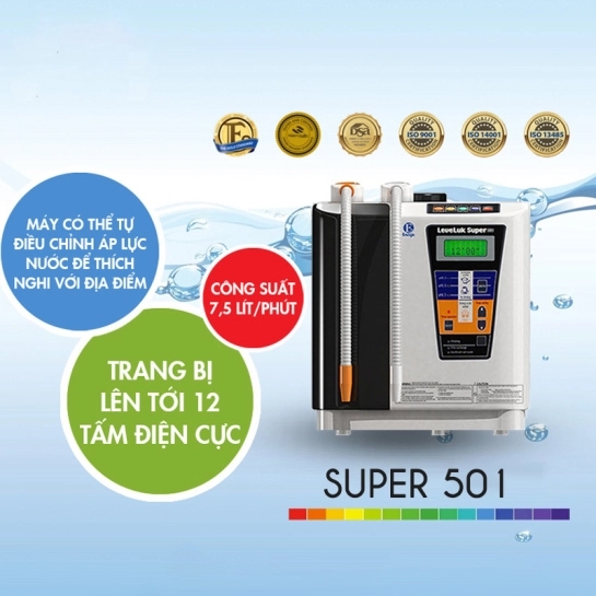 Máy lọc nước ion kiềm Kangen Enagic Leveluk Super 501 | HÀNG BẾP