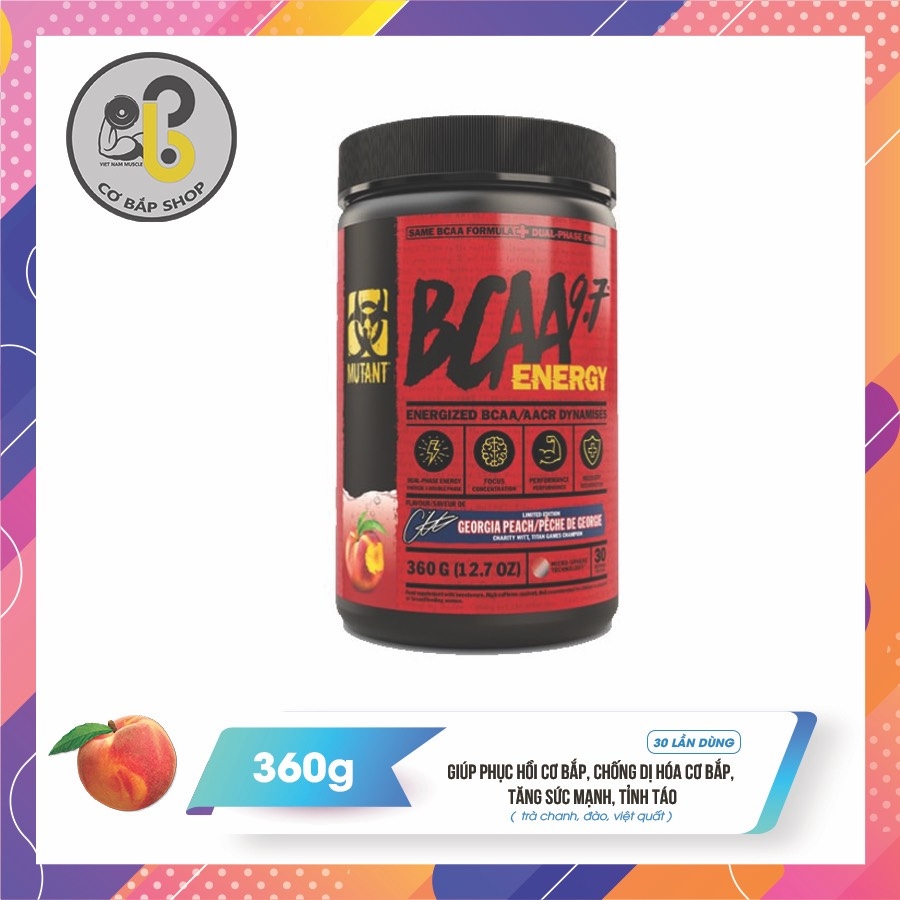 BCAA MUTANT ENERGY 30SERVINGS - Cơ Bắp Shop