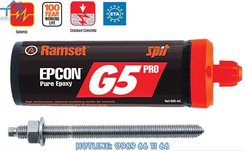 Ramset Epcon G5 Pro 600ml - Keo cấy thép | Chống thấm ATH Group - Vật ...