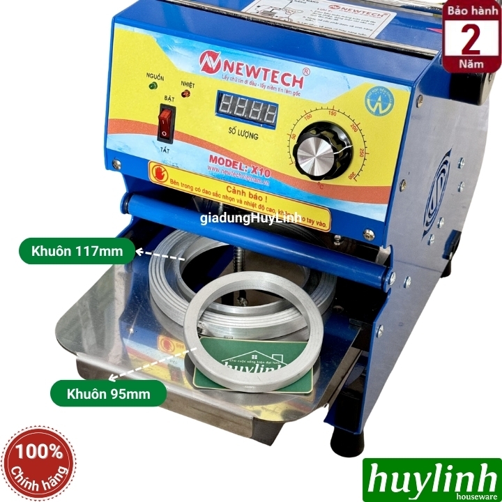 Máy ép miệng ly bằng tay NT-One X10 (Newtech) - Máy dập ly nước mía 1000ml