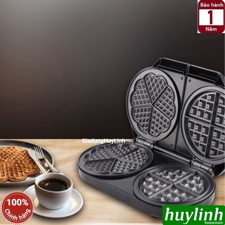 Máy làm - nướng bánh waffle đôi Tiross TS9771
