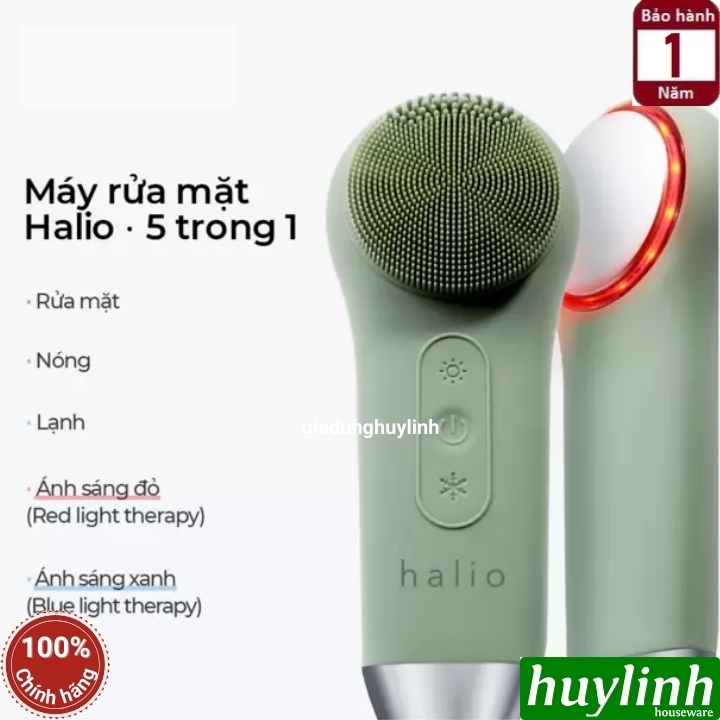 Máy Rửa Mặt Massage Tích Hợp Liệu Pháp Ánh Sáng Và Nhiệt Halio Multi ...