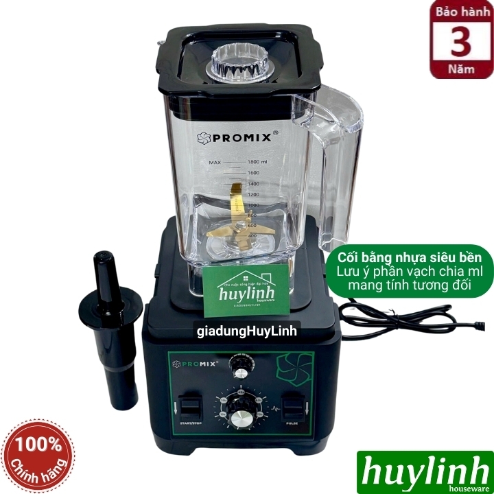 Máy xay sinh tố công nghiệp Promix PM-911B - 1650W - Dung tích 2 lít - Có hẹn giờ xay