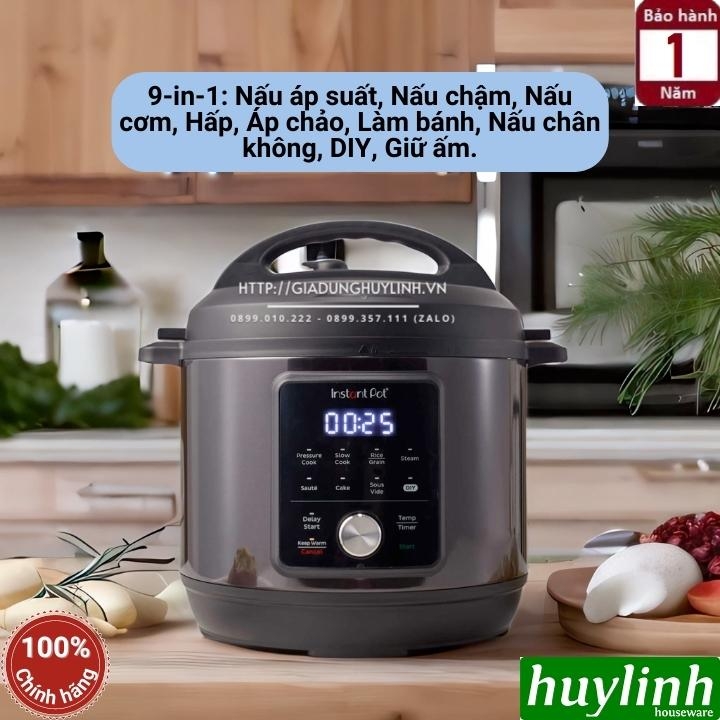 Nồi áp suất điện tử đa năng Instant POT ESSENTIAL 60 - 9-in-1 - 5.7 lít
