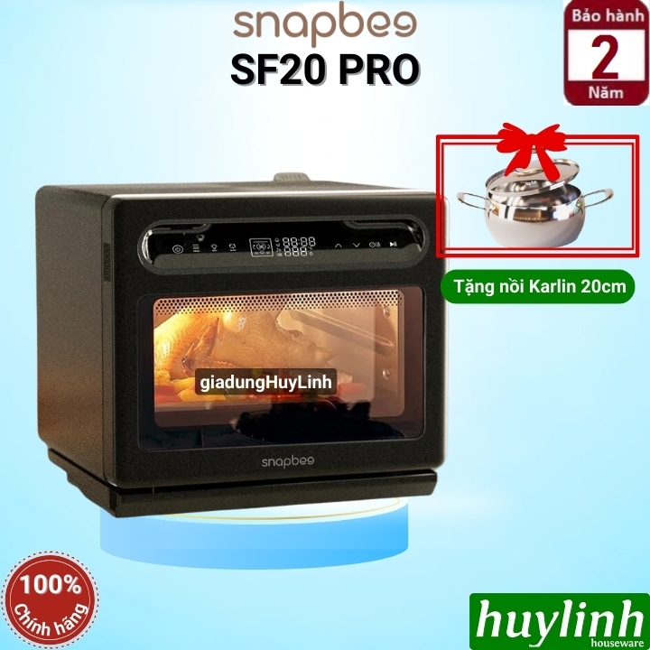 Nồi chiên hấp hơi nước siêu nhiệt Snapbee SF20 PRO - 20 lít - 56 Menu