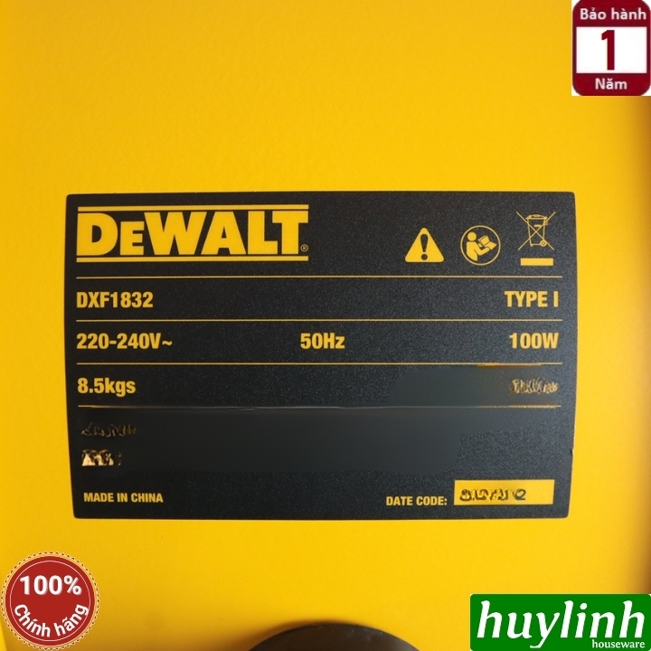 Quạt sàn công nghiệp DeWalt DXF1832 - 3 cánh nhôm - 18 inch (45cm) - 100W