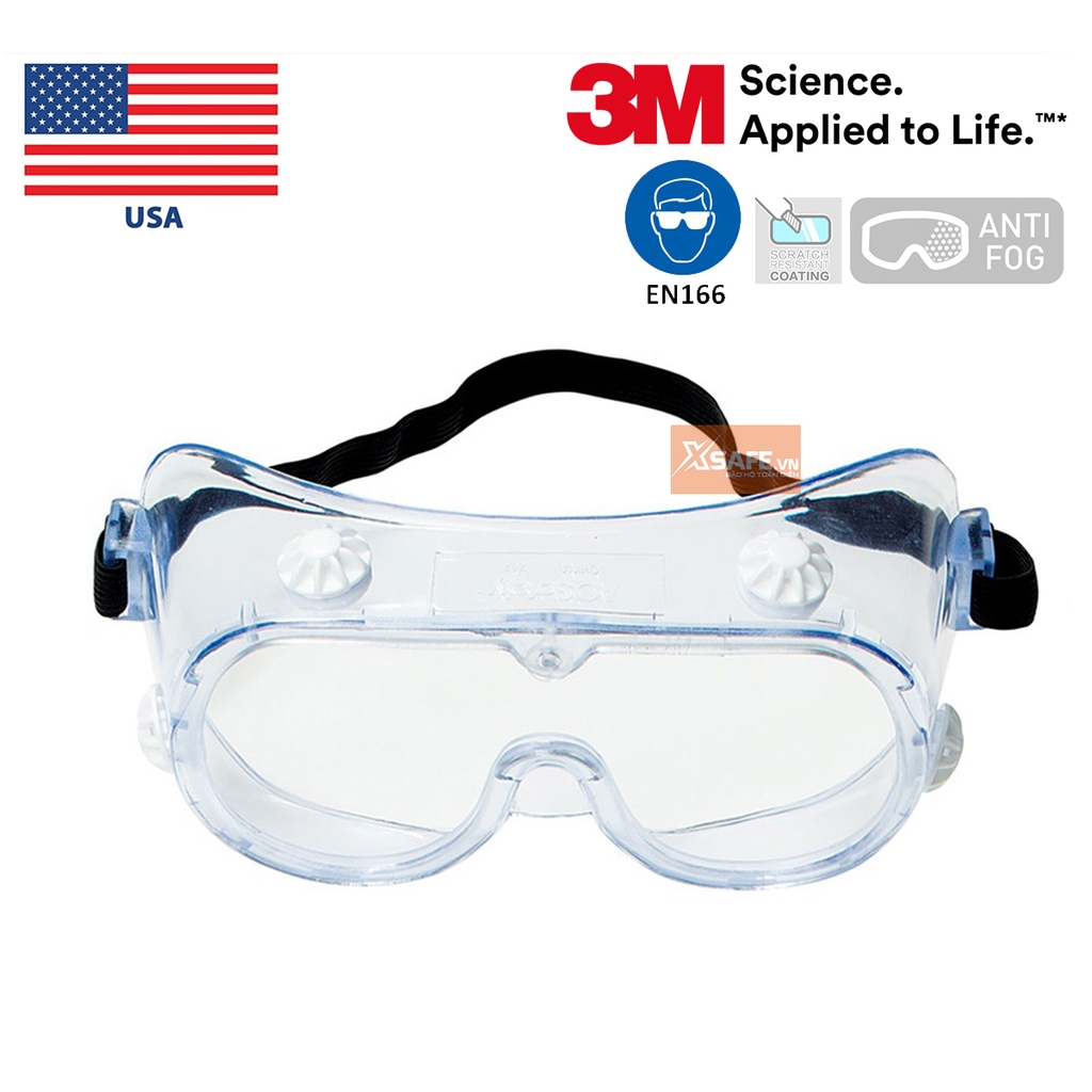 KÍNH CHỐNG HÓA CHẤT 3M 334AF | XSAFE.VN - NHÀ PHÂN PHỐI BẢO HỘ LAO ĐỘNG ...
