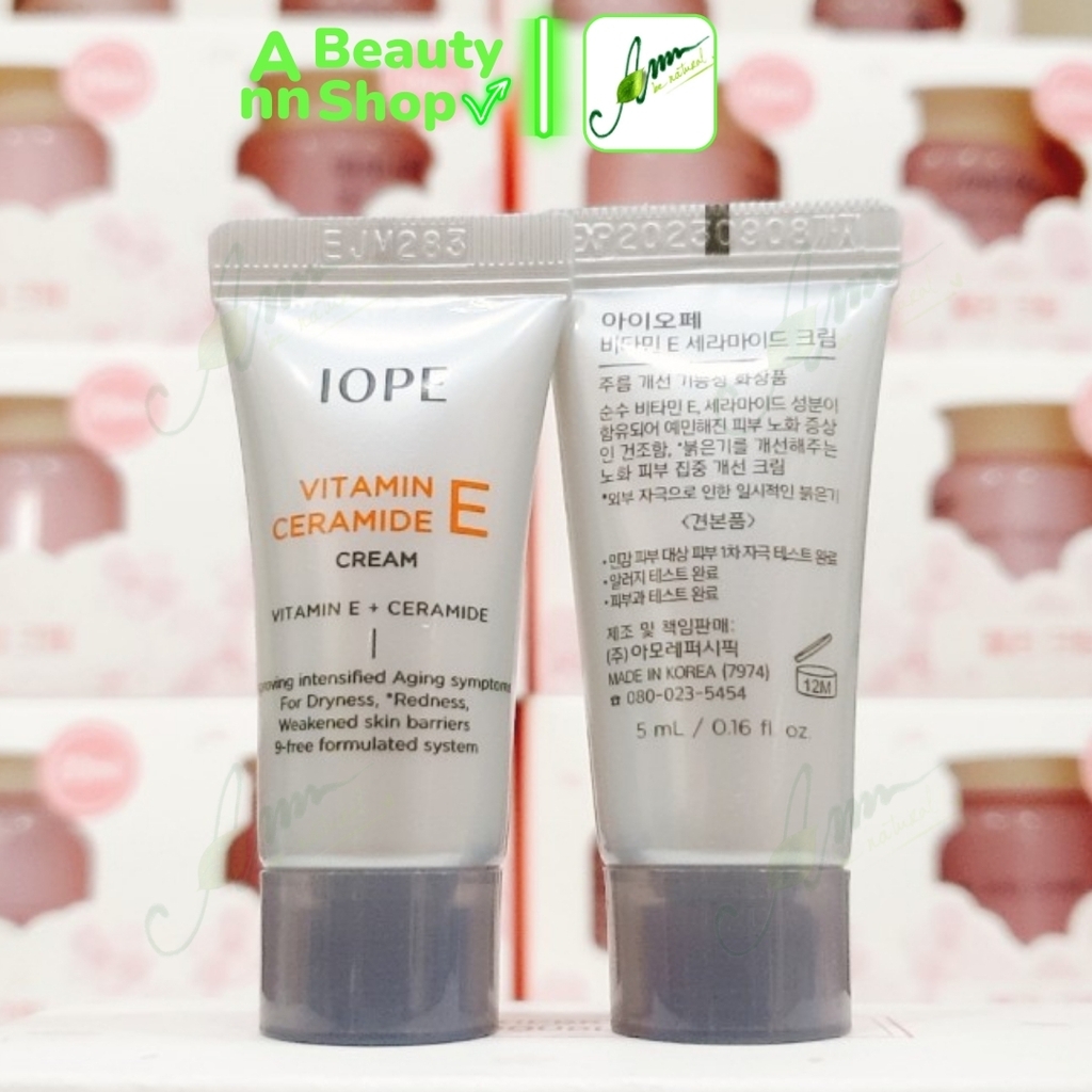 Kem Dưỡng IOPE Vitamin E Ceramide Cream Minisize 5ml | Ann Beauty Shop