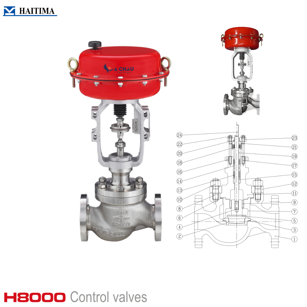 Van cầu điều khiển khí nén H800 Haitima Đài Loan